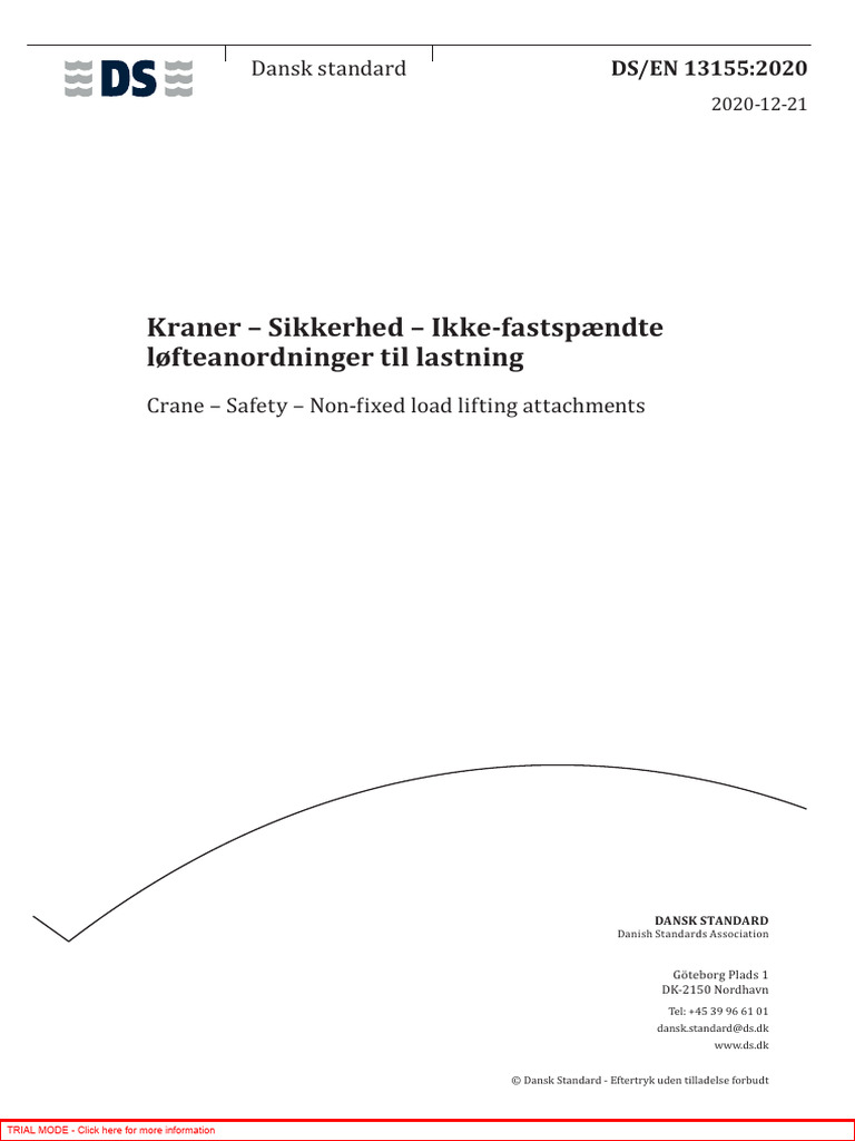 DS - EN 13155 - 2020 - Crane - Safety - Non-Fixed Load Lifting ...