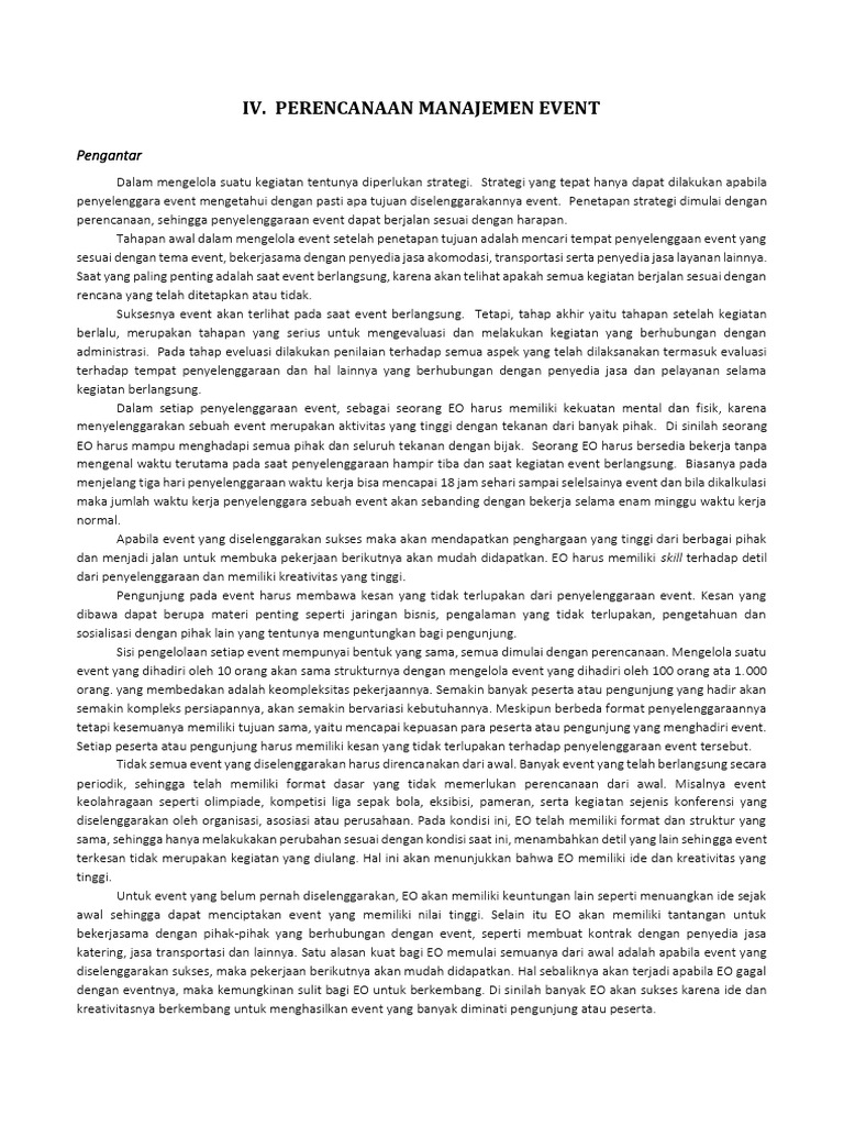 Manajemen Pemasaran Event Wisata 4 | PDF | Bisnis