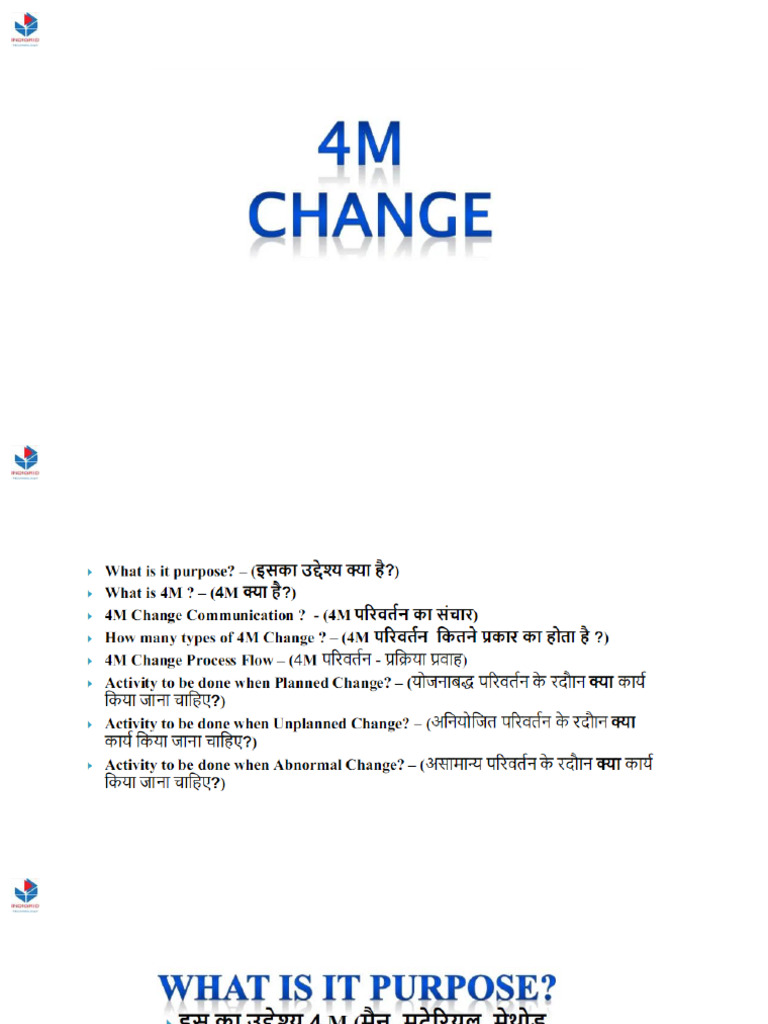 4M Change Management | PDF