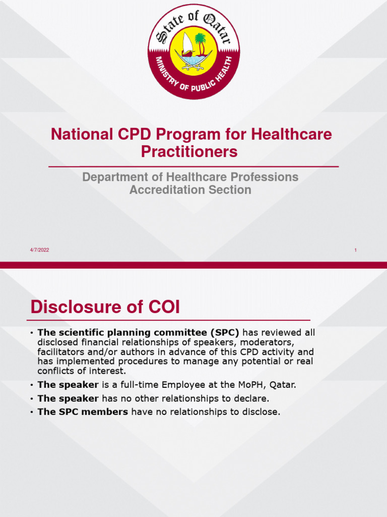 E7. National CPD Program For Healthcare Practitioners | PDF | Peer ...