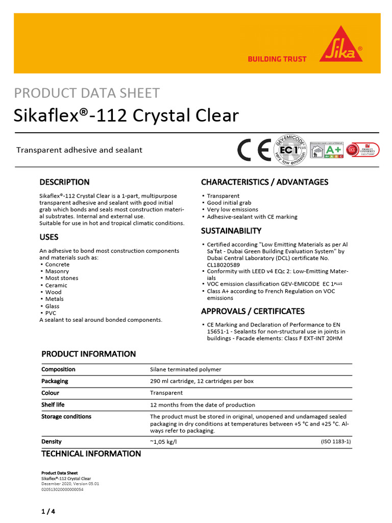 Sikaflex Foundation 4 | PDF | Adhesive | Paint