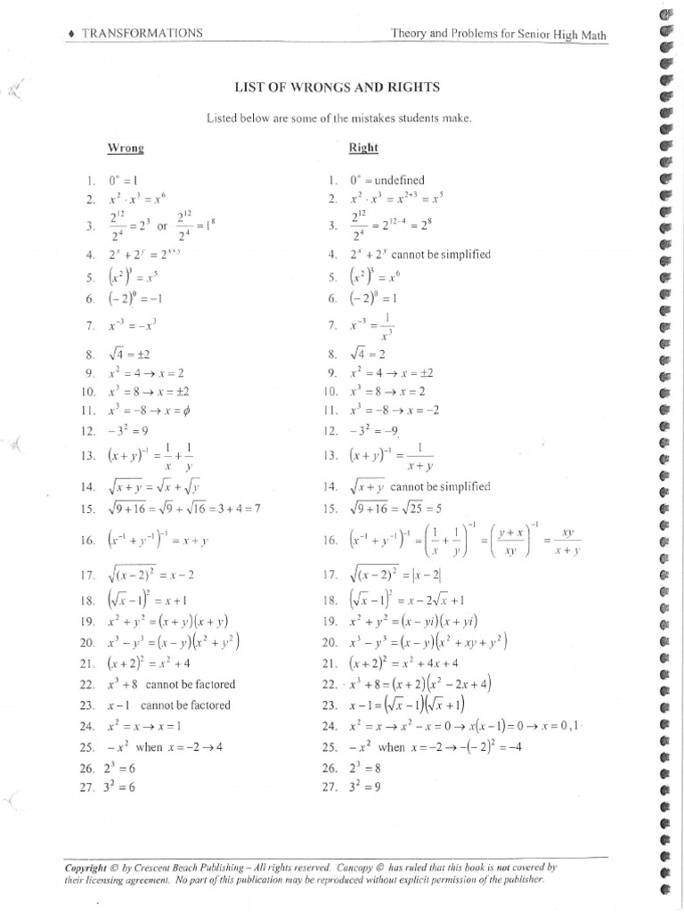 Funciton And Transformations Pdf