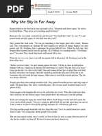 Why the Sky Is Far Away: Folktale Summary | PDF | Mystery, Thriller ...