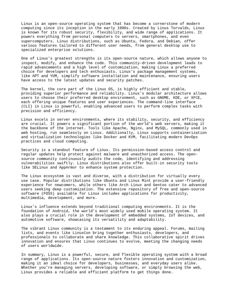 Linux Pdf Linux Computing