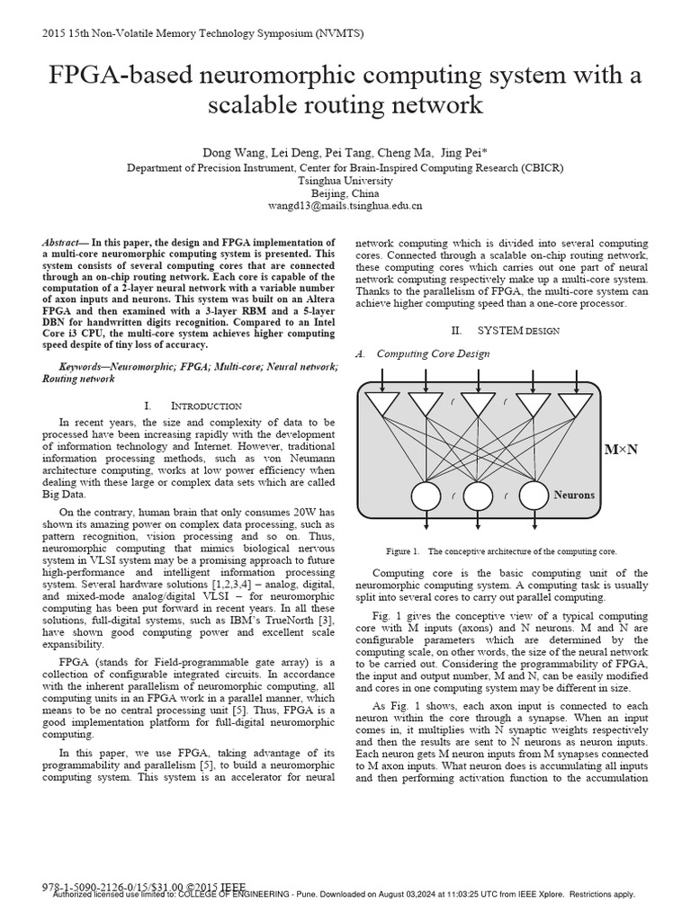 FPGA Neuromorphic System Design | PDF | Multi Core Processor | Field Programmable Gate Array