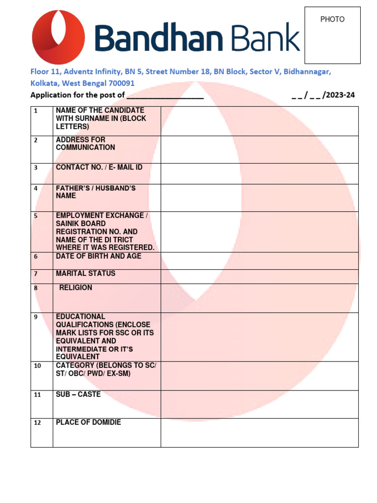 Bandhan From 2 | PDF