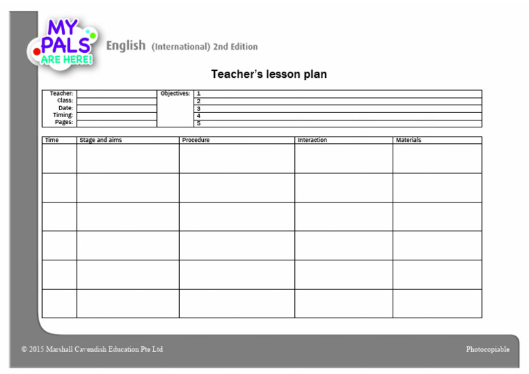 Customisable Lesson Plan Template | PDF