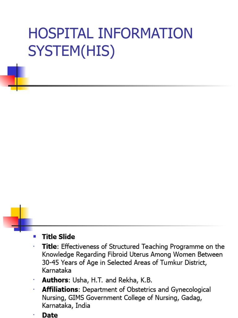 Hospital Information System Overview | PDF | Information Technology ...