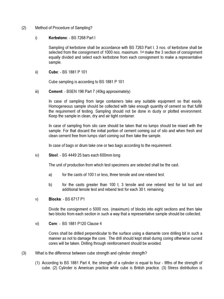 Concrete, Soil, Asphalt Questions | PDF | Concrete | Strength Of Materials