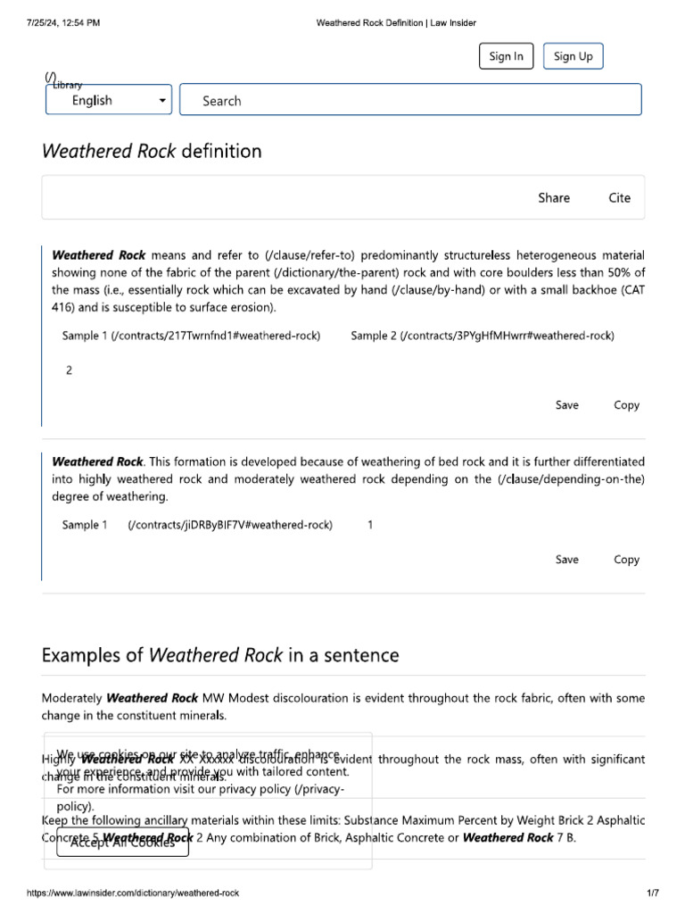 Weathered Bedrock | PDF