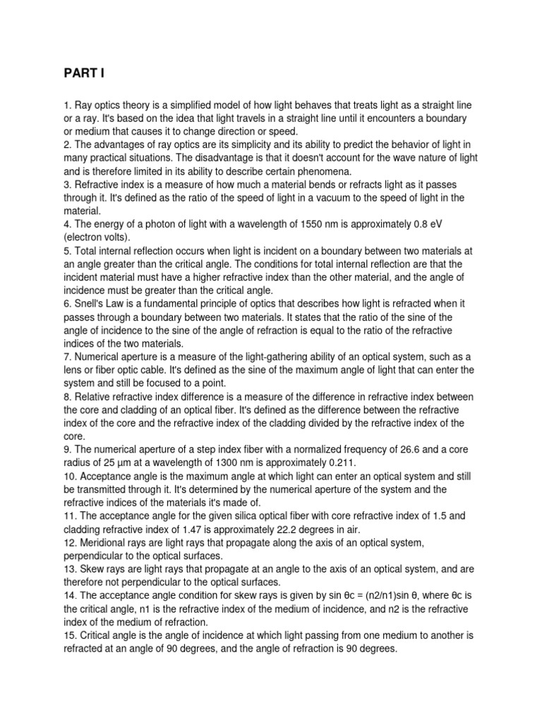 Optical Communication | PDF | Optical Fiber | Refractive Index