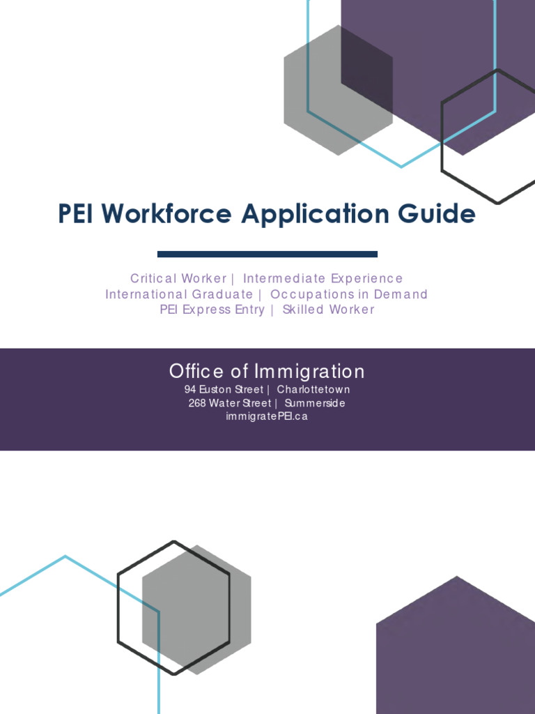 PEI Workforce Application Guide | PDF | Employment | Immigration