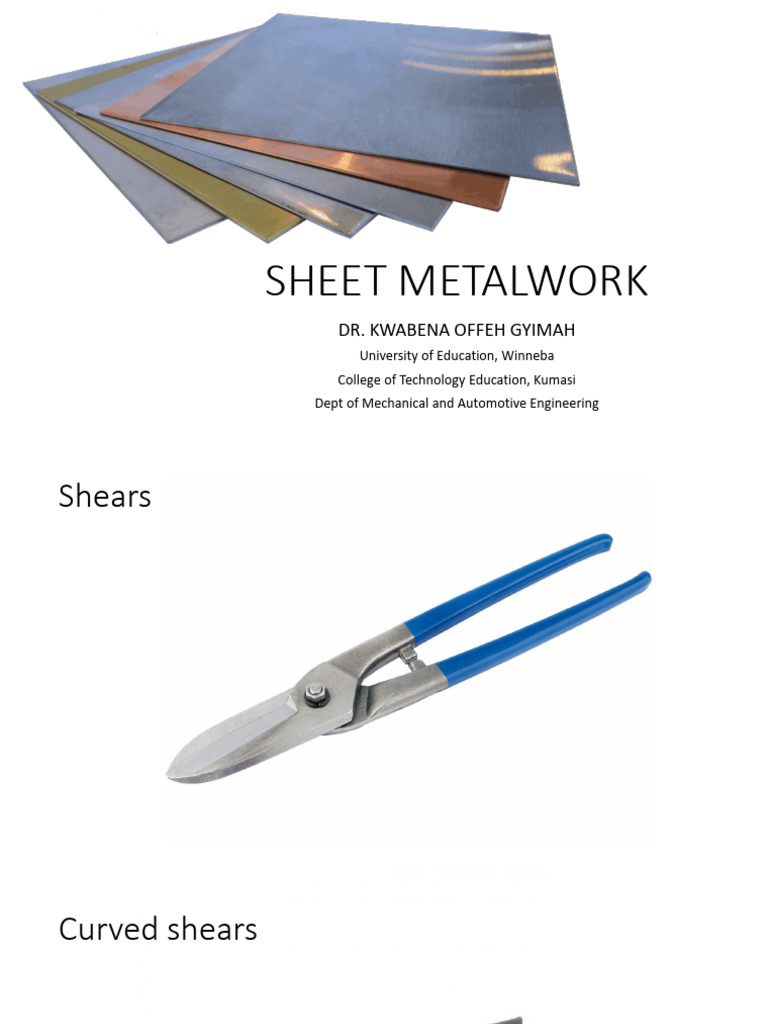 Sheet Metalwork | PDF