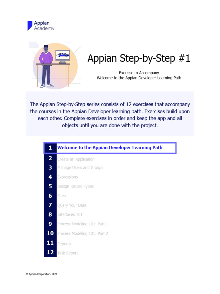 24.2 Exercise 1_ Welcome to the Appian Developer Learning Path | PDF ...
