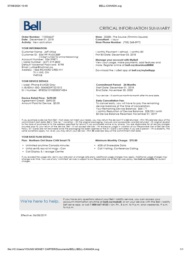 Bell Canada | PDF | Mobile App | Service Industries