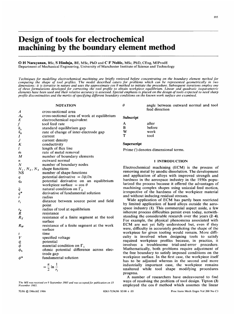 Pime Proc 1986 200 115 02 | PDF | Finite Element Method | Machining