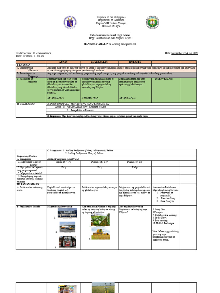 GlobalisasyonApan g10 Quarter 2 Week 3 | PDF