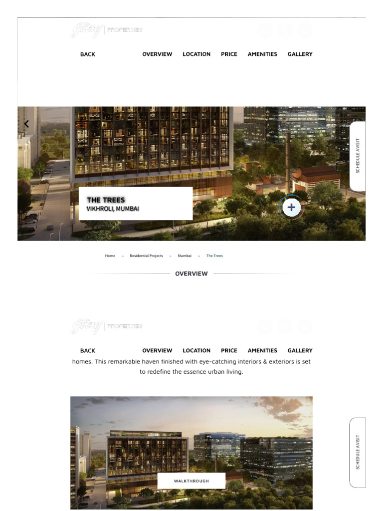 The Trees, Vikhroli - Godrej Properties Mumbai | PDF | Mumbai