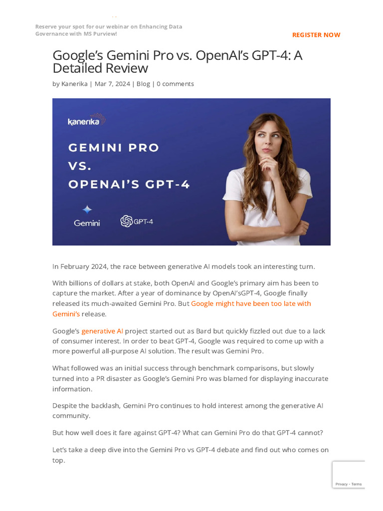 AI Model Showdown: Gemini Pro vs GPT-4 | PDF | Artificial Intelligence | Intelligence (AI ...