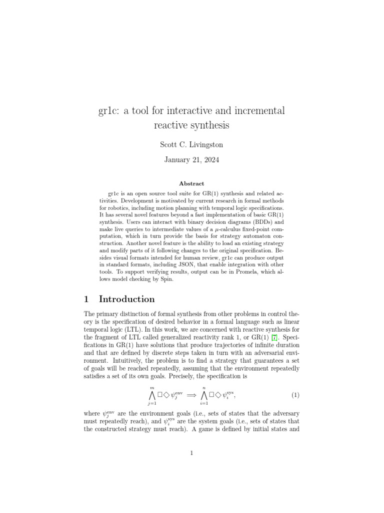 Gr1ctool 20240122 0219 | PDF | Mathematical Logic | Software Engineering