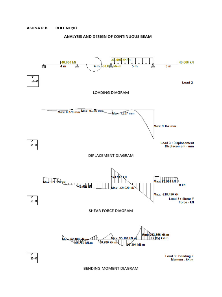 Analysis and Design of Continuous Beam | PDF | Beam (Structure) | Applied And Interdisciplinary ...