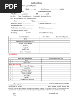 Certificate of Physical Fitness by A Single Medical Officer | PDF