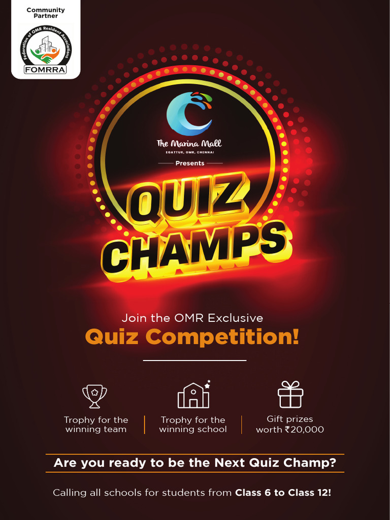 Quiz Champs at Marina Poster | PDF