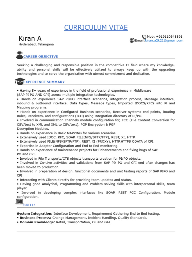 Kiran A | PDF | Computing