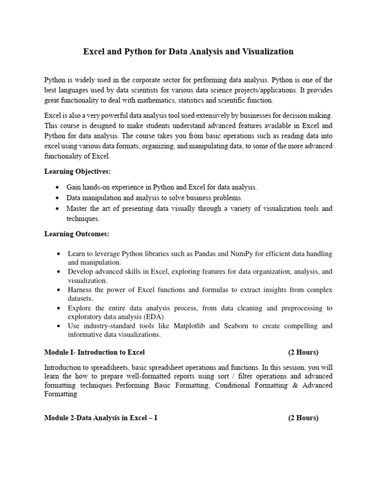 Add On Course Details-Learning Outcomes Syllabus | PDF | Microsoft ...