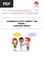 Language Activity Sheets for Week 6 | PDF | Learning | Copyright