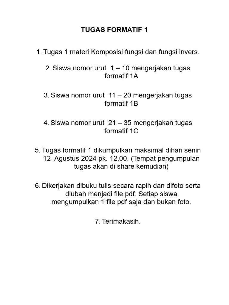 Tugas Formatif 1 - Komp Fs Invers | PDF