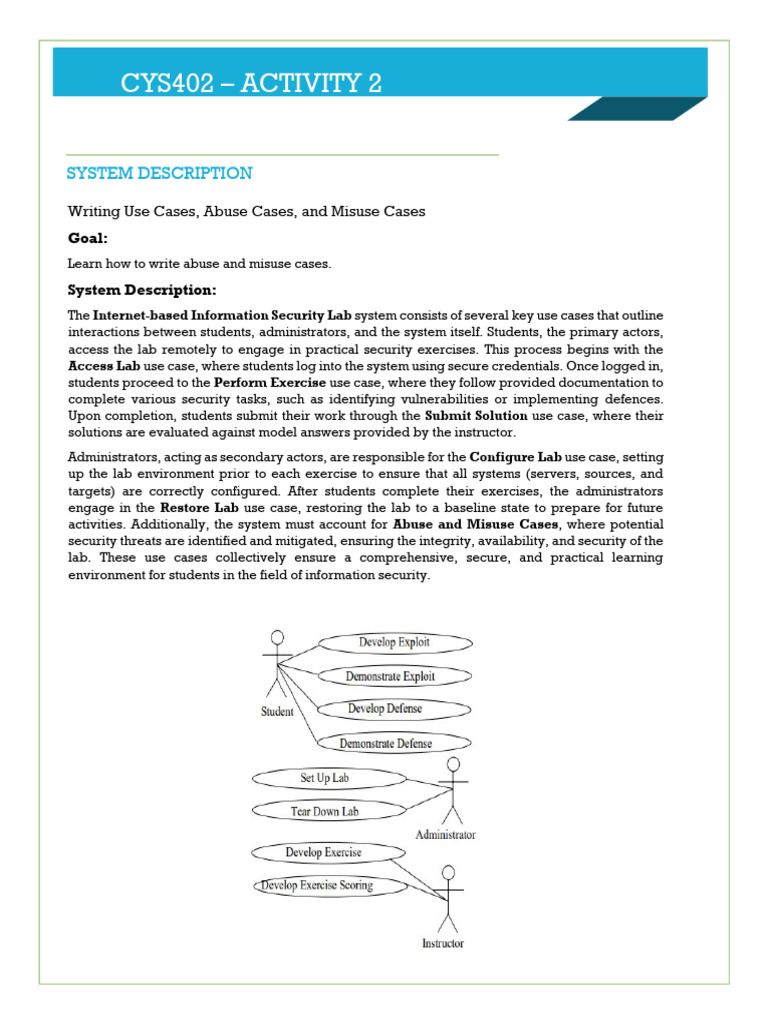 Activity 2 | PDF | Use Case | Computer Security