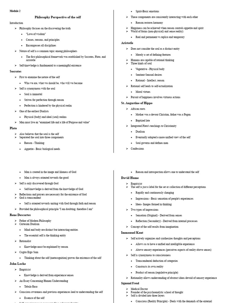 Uts Reviewer | PDF | Philosophy Of Self | Experience