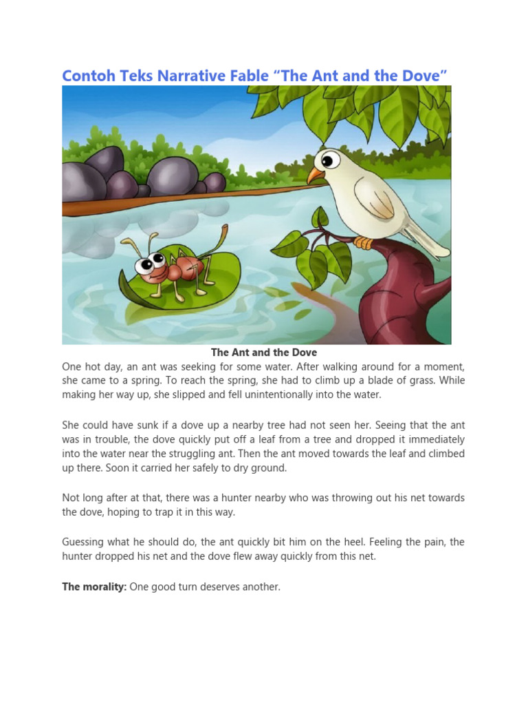 Contoh Teks Narrative Fable | PDF