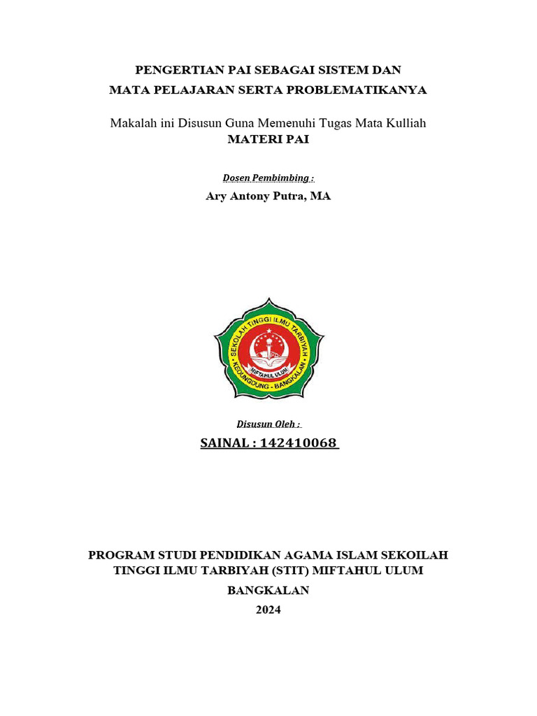 Sukron MAKALAH - MATERI - PAI - II - SD - SMP - SMA | PDF | Karier & Perkembangan | Bisnis