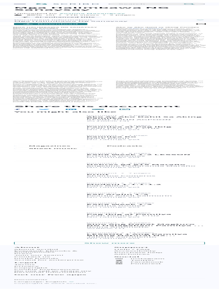 Mga Halimbawa NG Sanaysay PDF | PDF