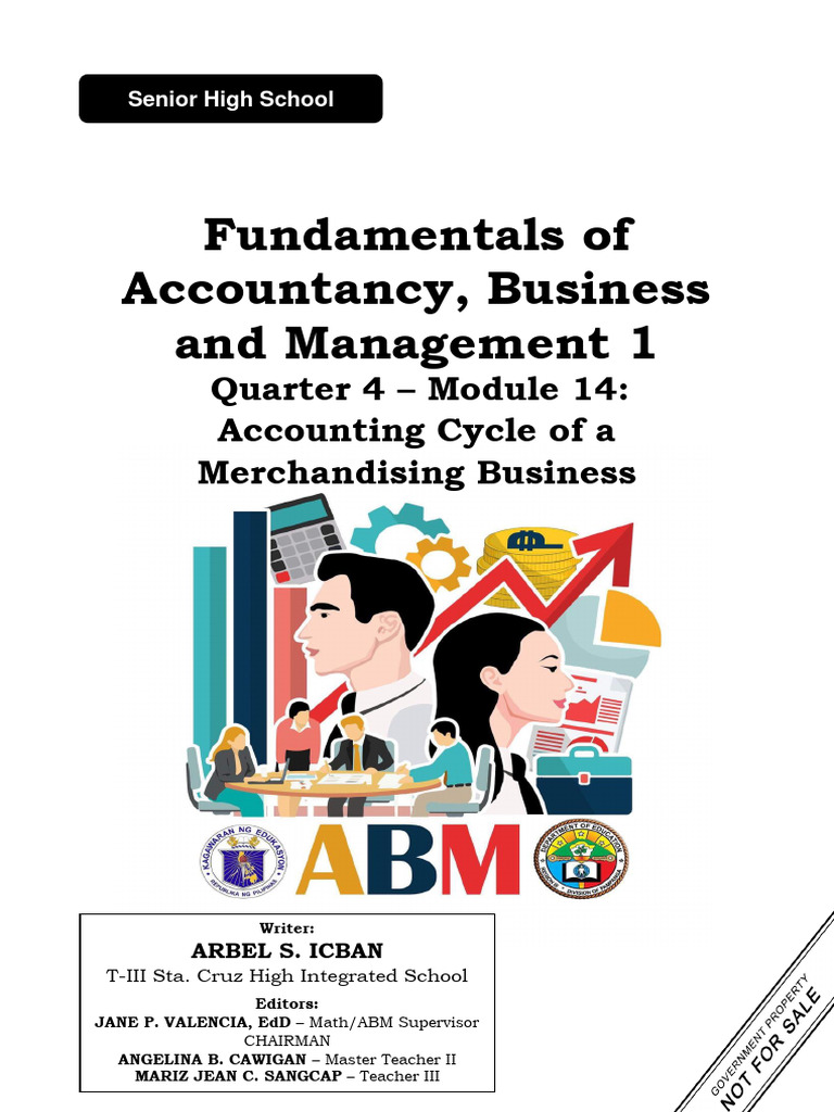 ABM - Fundamentals of ABM 1 - Module 14 Accounting Cycle of A Merchandising Business | PDF ...