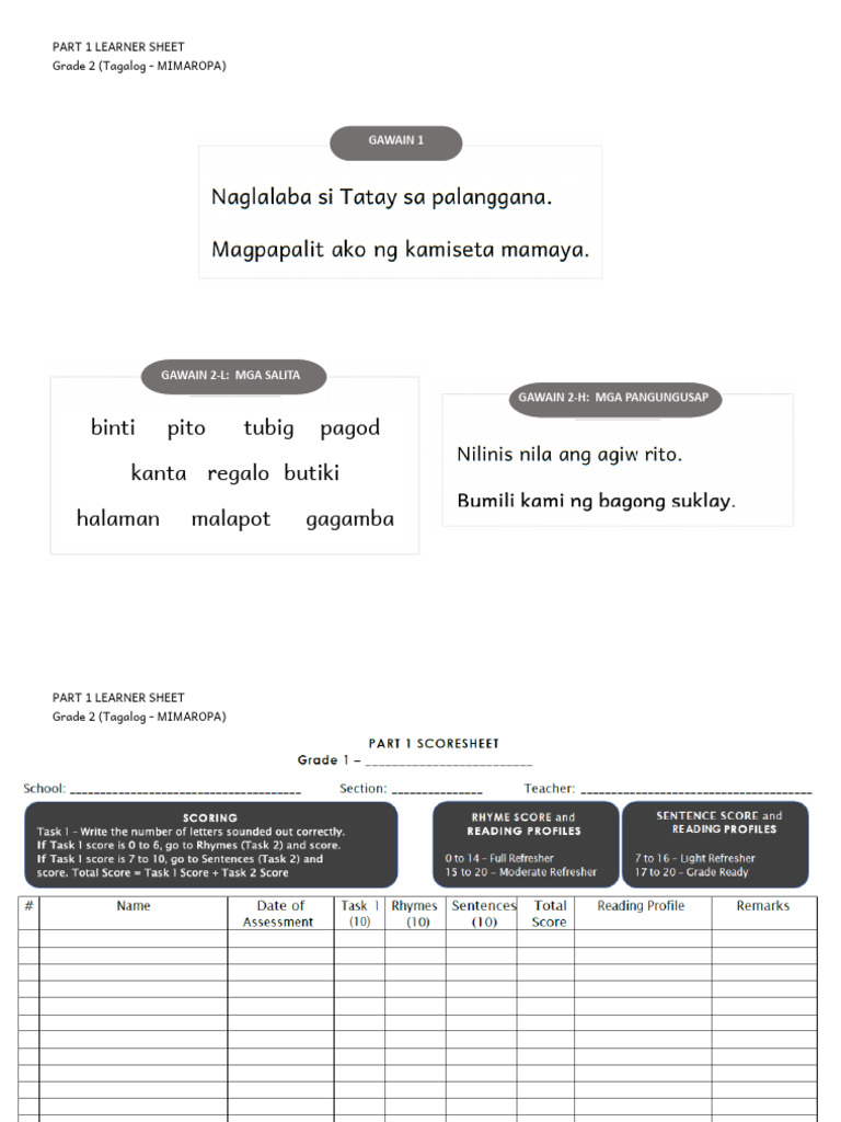 mCRLA - MIMAROPA G2 (Filipino) | PDF