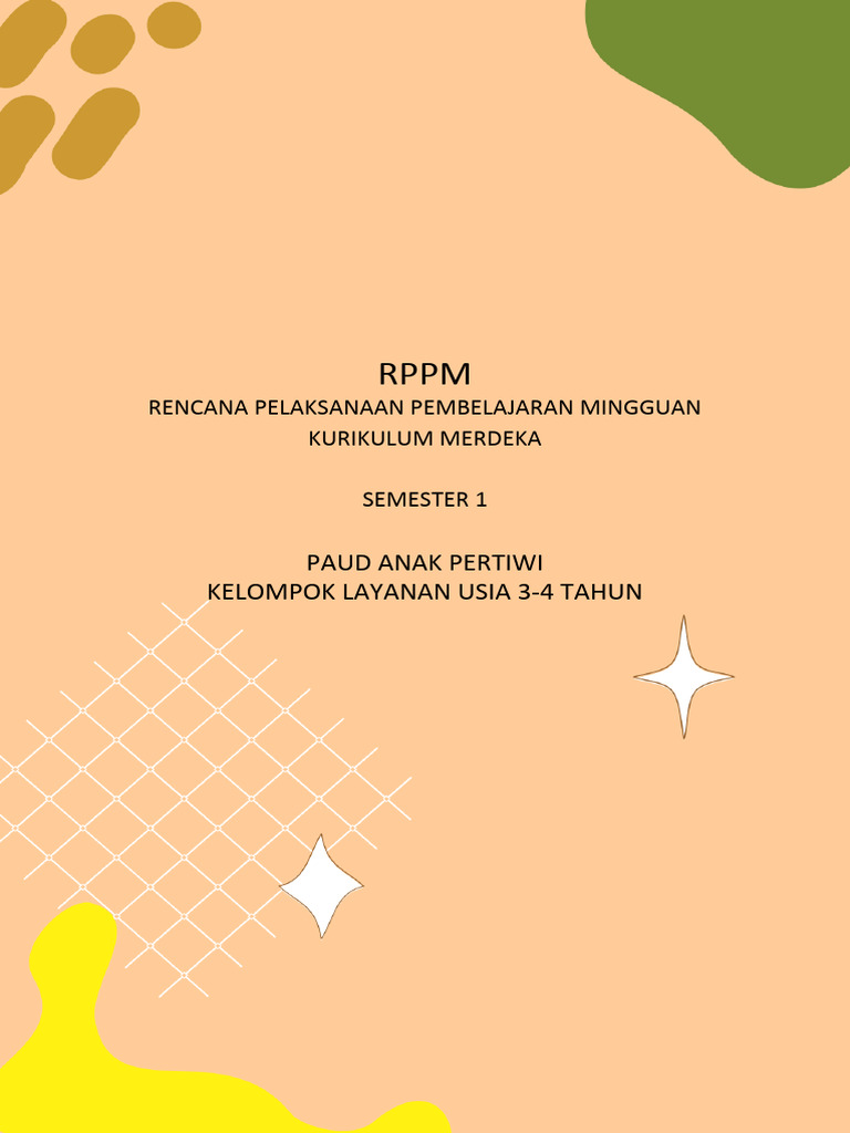 Kumer - RPPM - KB B - 3&4 Tahun - Smt1 | PDF