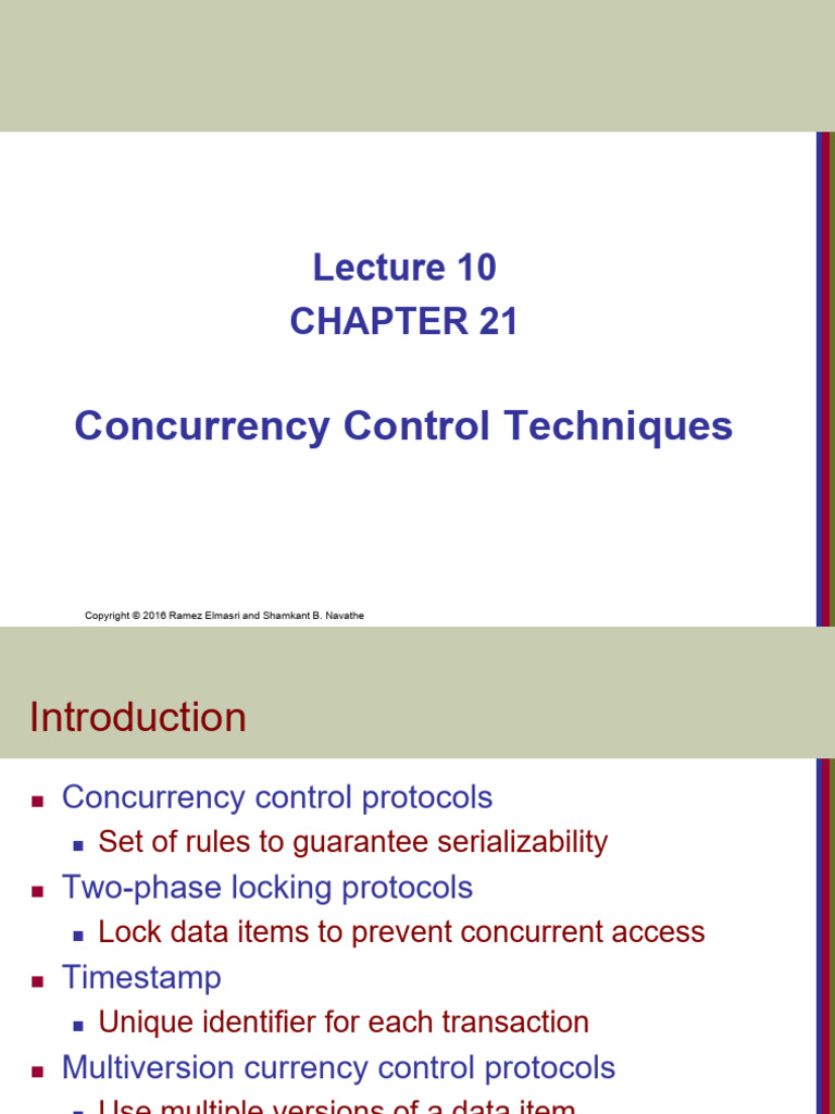 Concurrency Control Techniques | PDF | Information Retrieval | Databases
