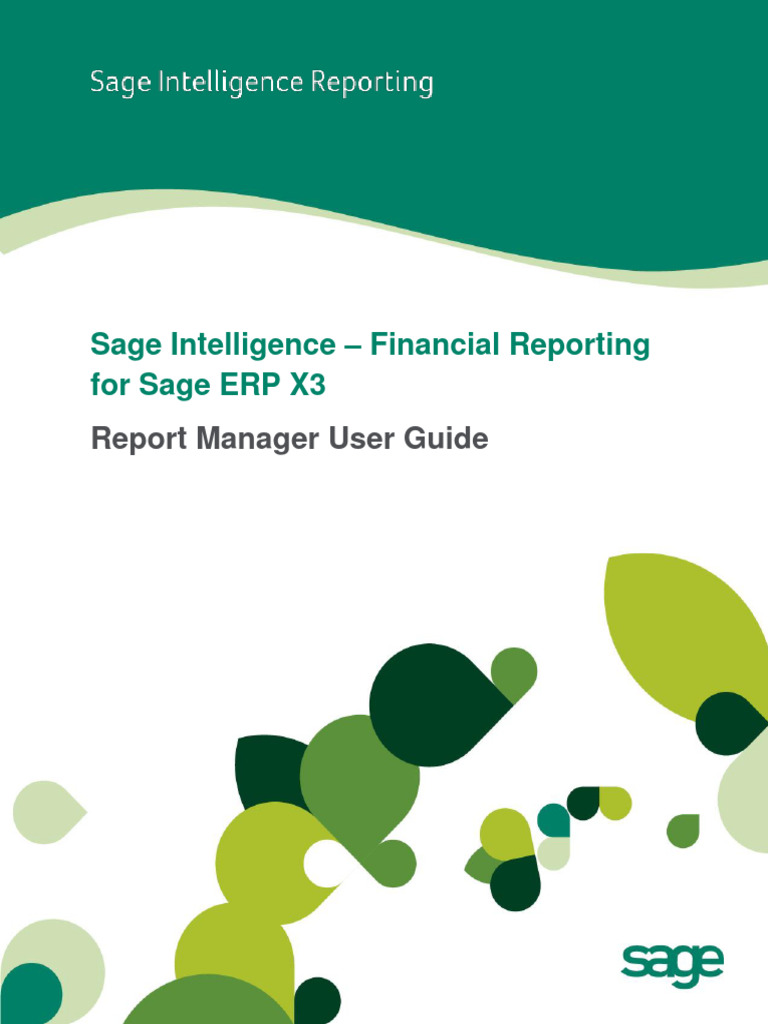 Sage Intelligence – Financial Reporting for Sage ERP X3 Report Manager User Guide ( PDFDrive ...