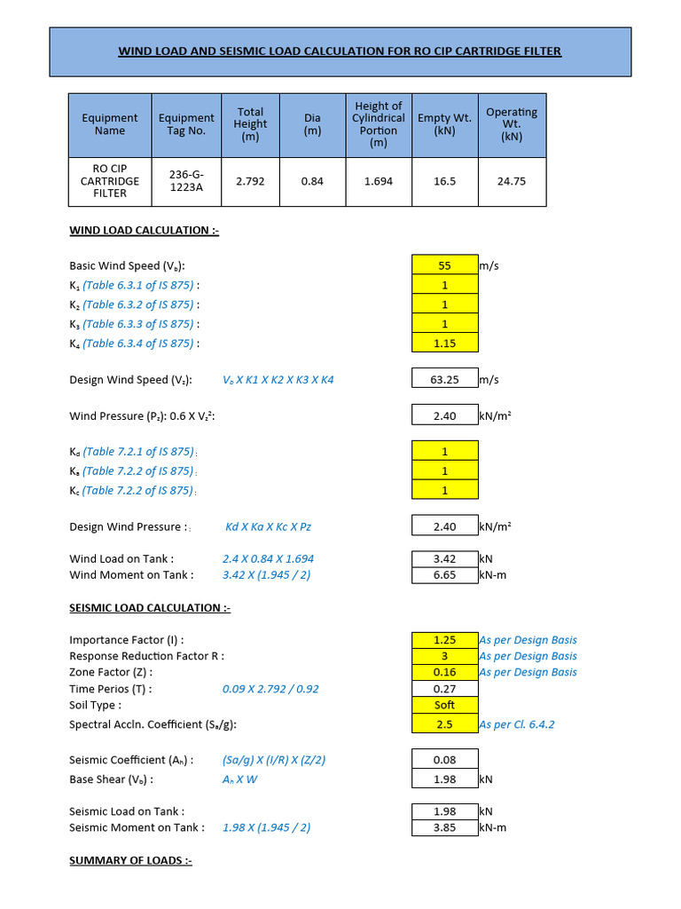 Load Calculation & Anchor Bolt Calculation | PDF | Screw | Mechanical ...