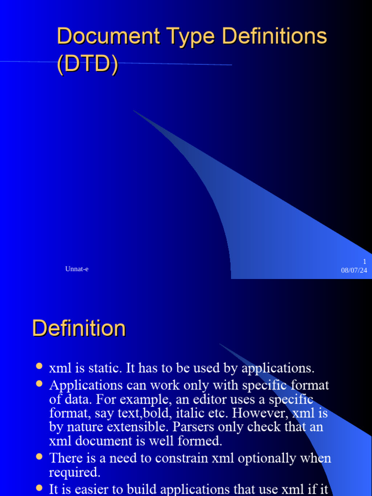 DTD and Namespaces | PDF | Xml | Computer File Formats