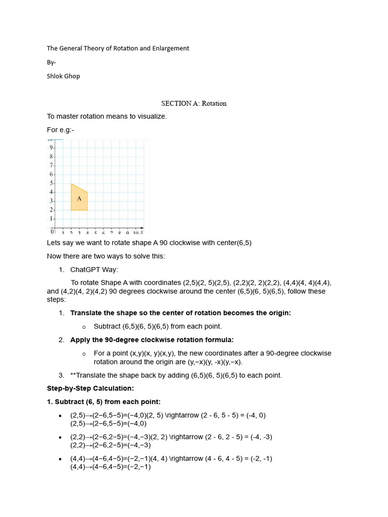 The General Theory of Rotation and Enlargement | PDF | Mathematics ...