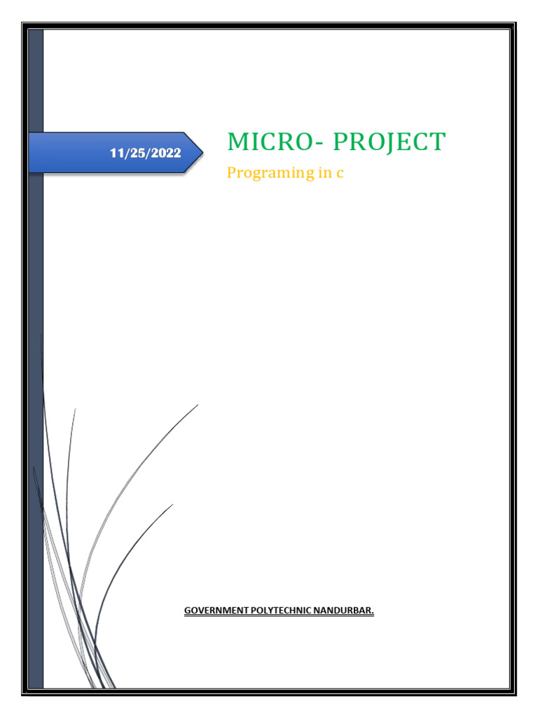 C Micro Proj | PDF | Computer Programming