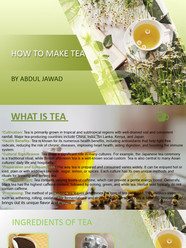 Jawad Tea Project JFH | PDF | Tea | Leaf
