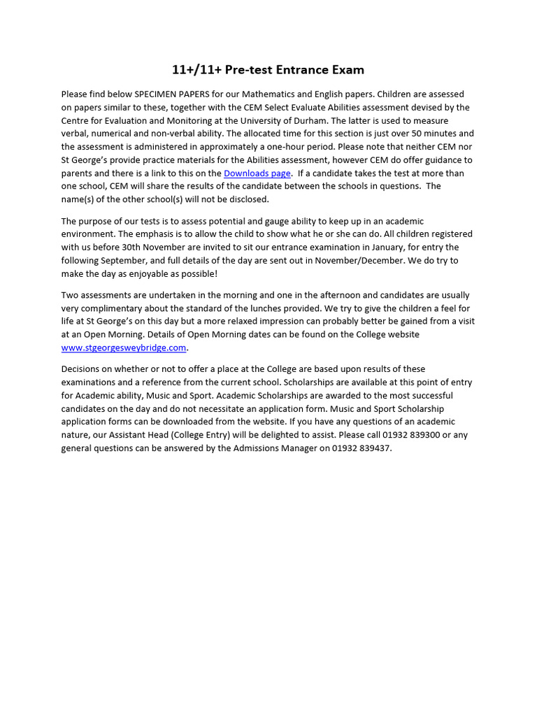 11+ Entrance Exam Sample Papers | PDF | Grammar | Linguistics