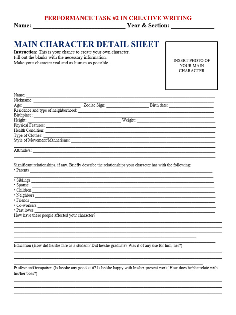 MAIN-CHARACTER_DETAIL_SHEET | PDF | Extraversion And Introversion ...