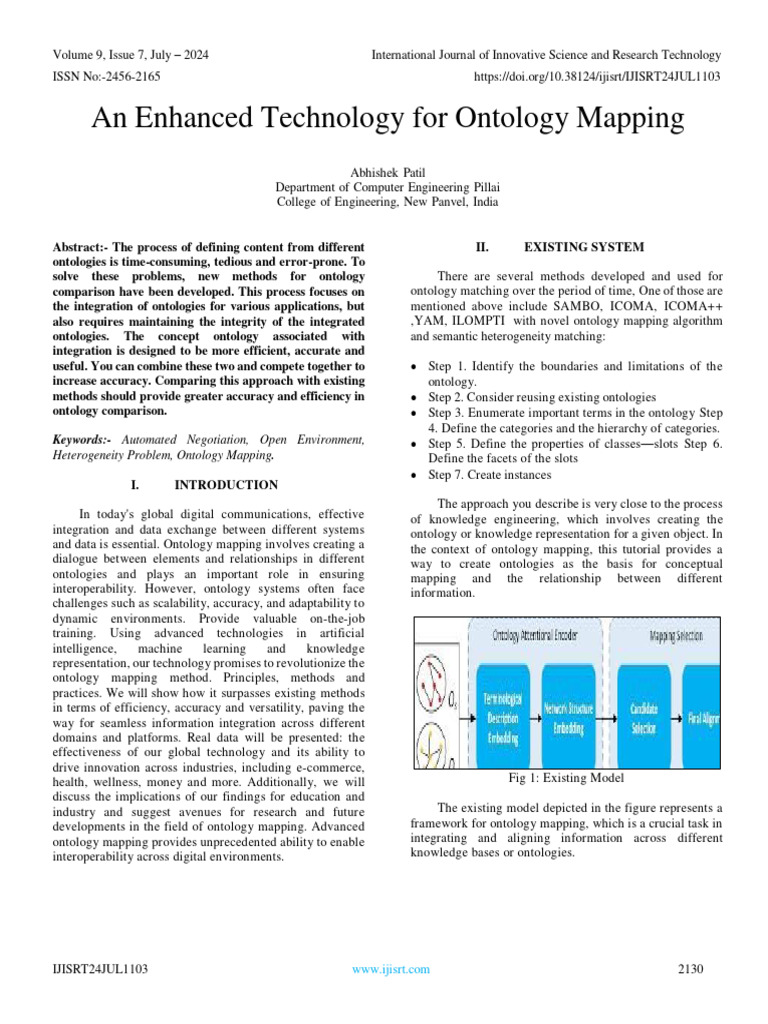 An Enhanced Technology For Ontology Mapping | PDF | Ontology (Information Science) | Databases