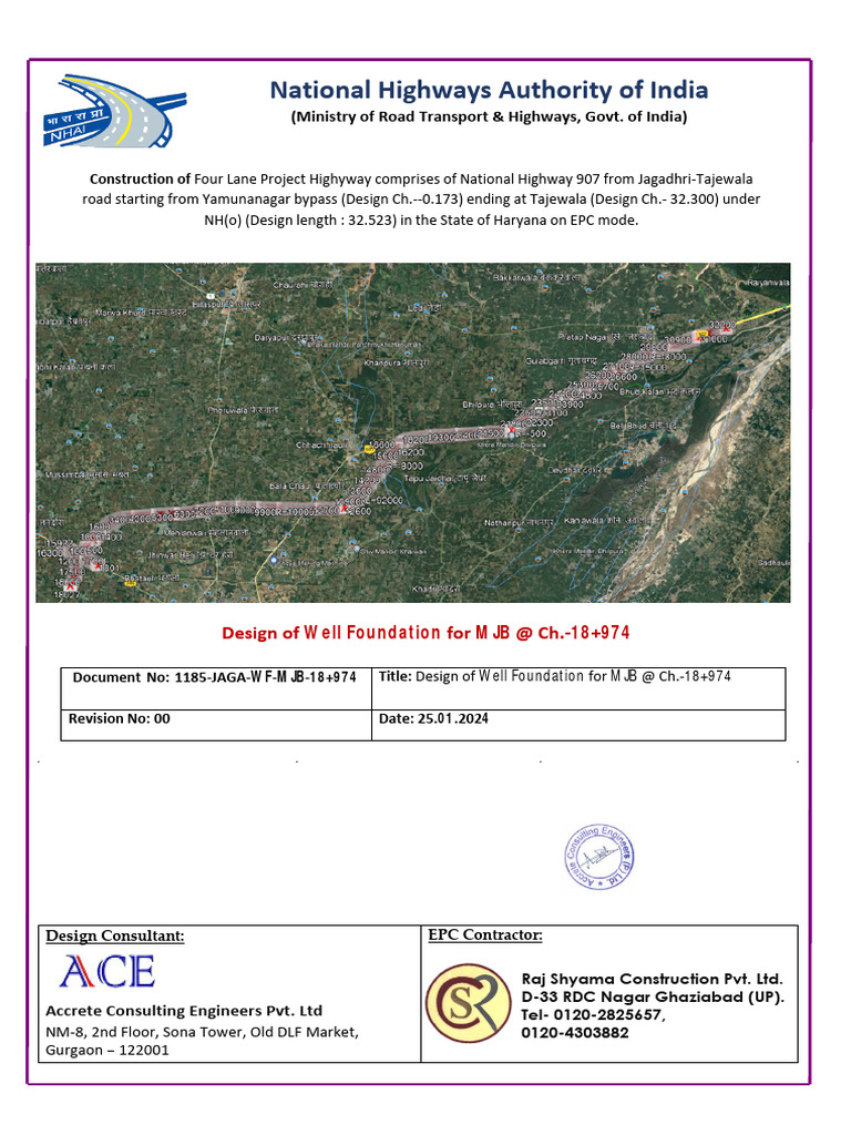 1185 MJB 18+974 Design of Well Foundation | PDF | Civil Engineering